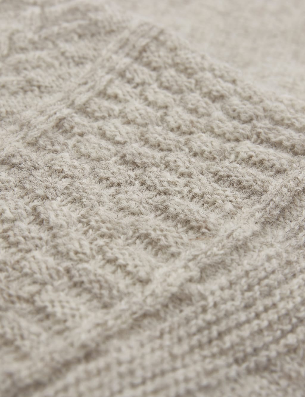 Pure Wool Cable Knit Funnel Neck Jumper | Celtic & Co. | M&S