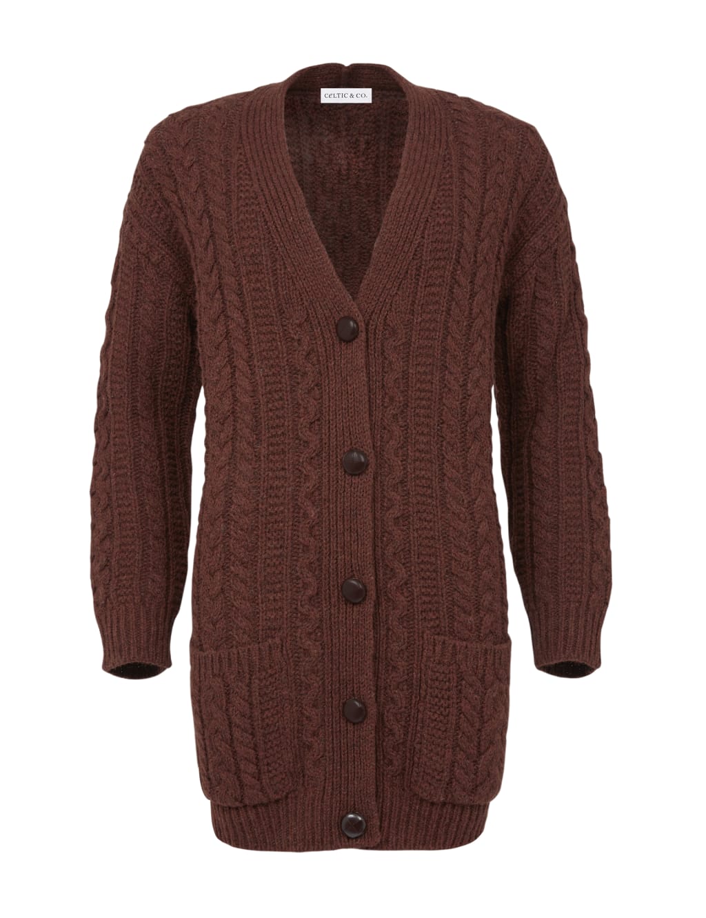 Pure Wool Cable Knit V-Neck Cardigan | Celtic & Co. | M&S