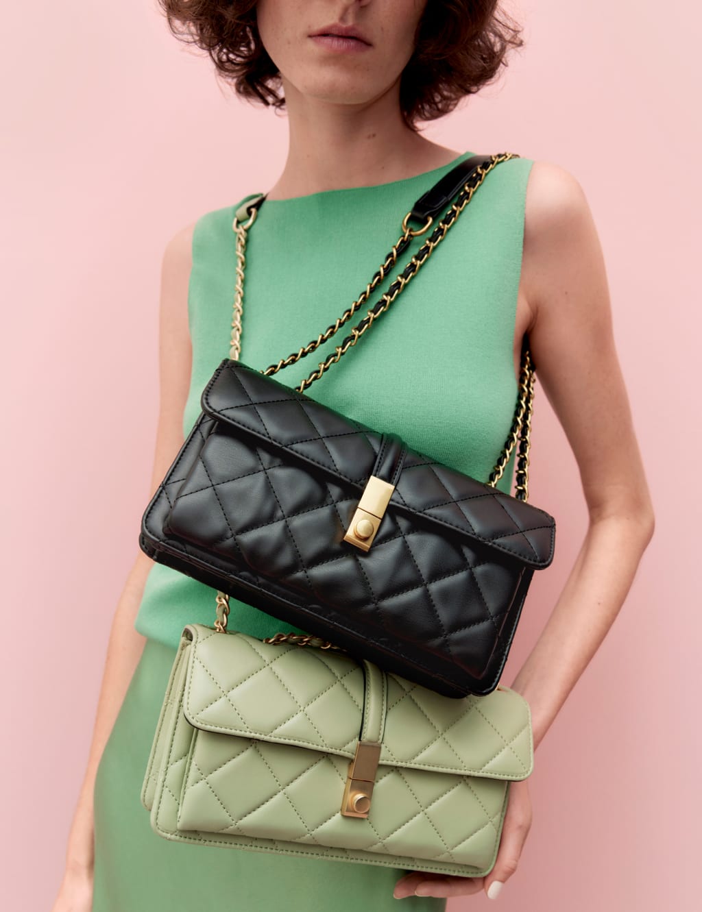 Quilted Chain Strap Cross Body Shoulder Bag | M&S Collection | M&S