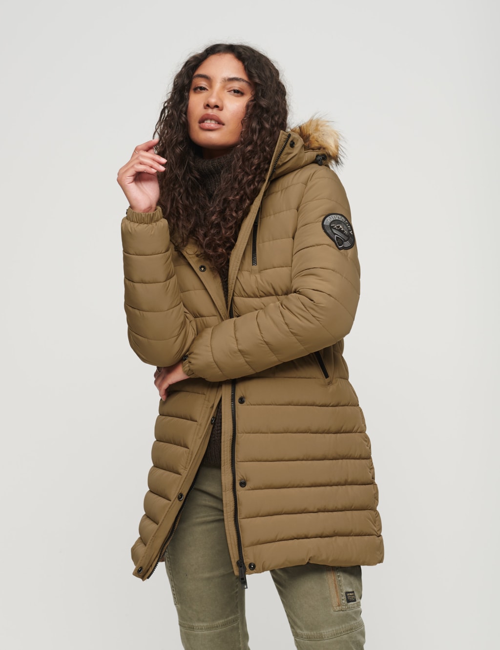 Quilted Hooded Relaxed Puffer Coat | Superdry | M&S