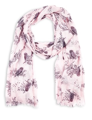 Snowy Owl Print Scarf | M&S Collection | M&S