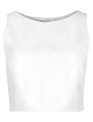 Leather Look Cropped Top | Limited Edition | M&S