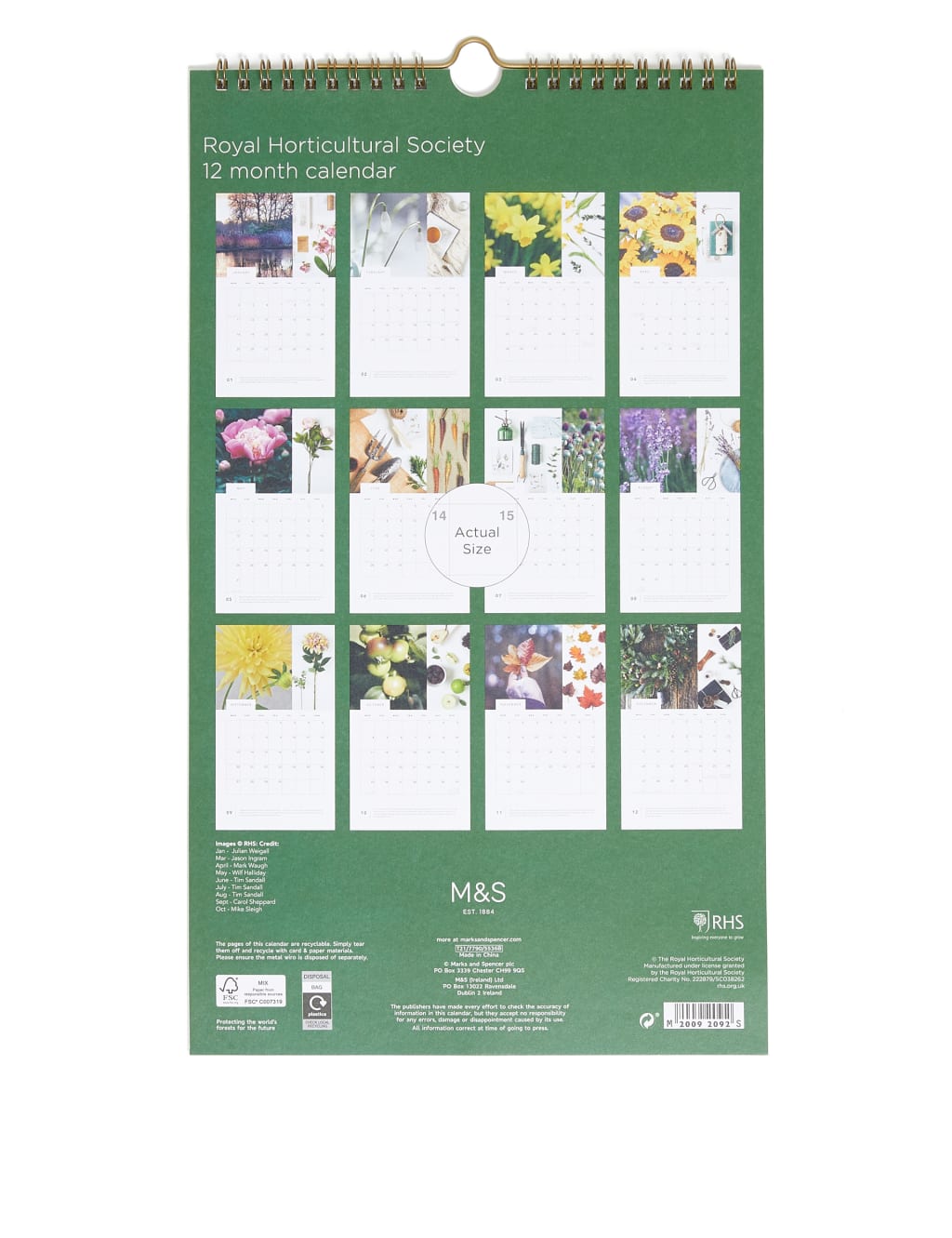 RHS 2021 Gardening Tips Calendar - Medium | M&S