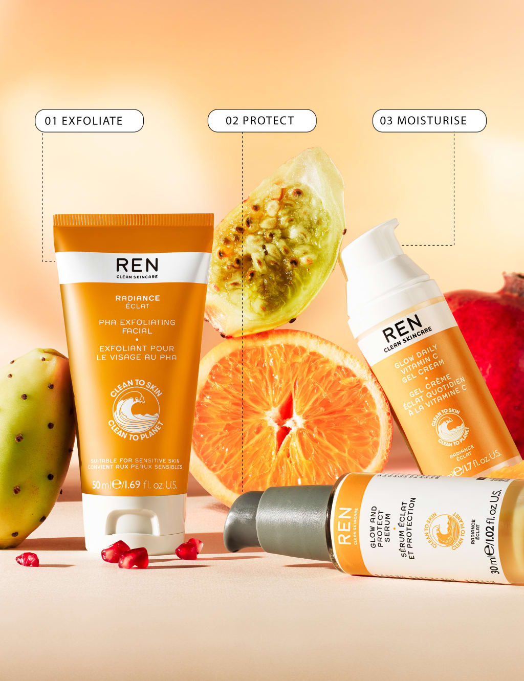 Radiance PHA Exfoliating Facial 50ml | REN | M&S