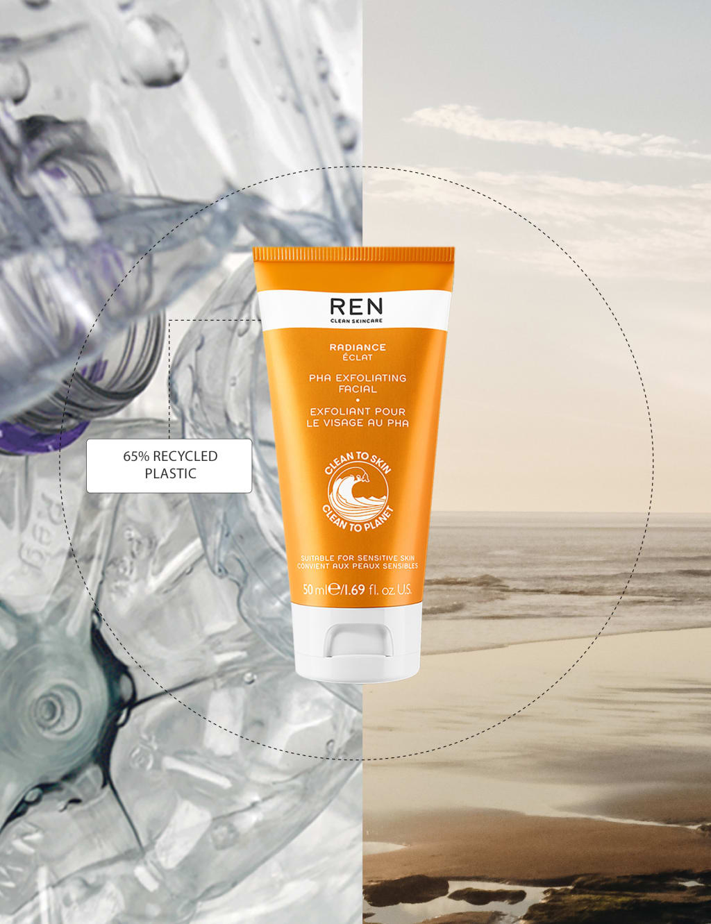 Radiance PHA Exfoliating Facial 50ml | REN | M&S