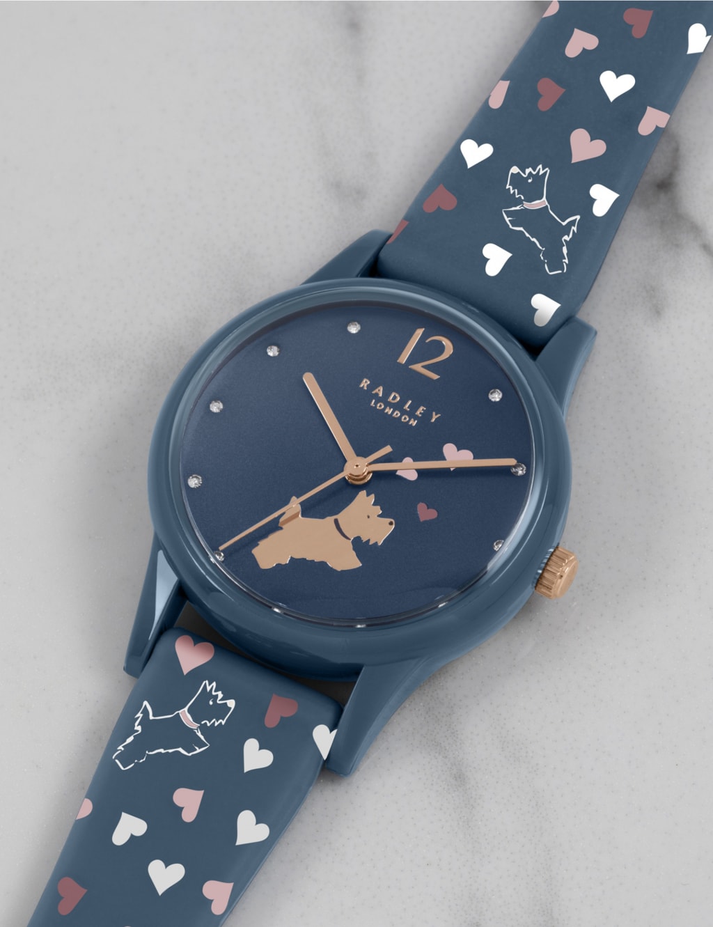 Radley Scottie Dog Blue Leather Watch | Radley | M&S