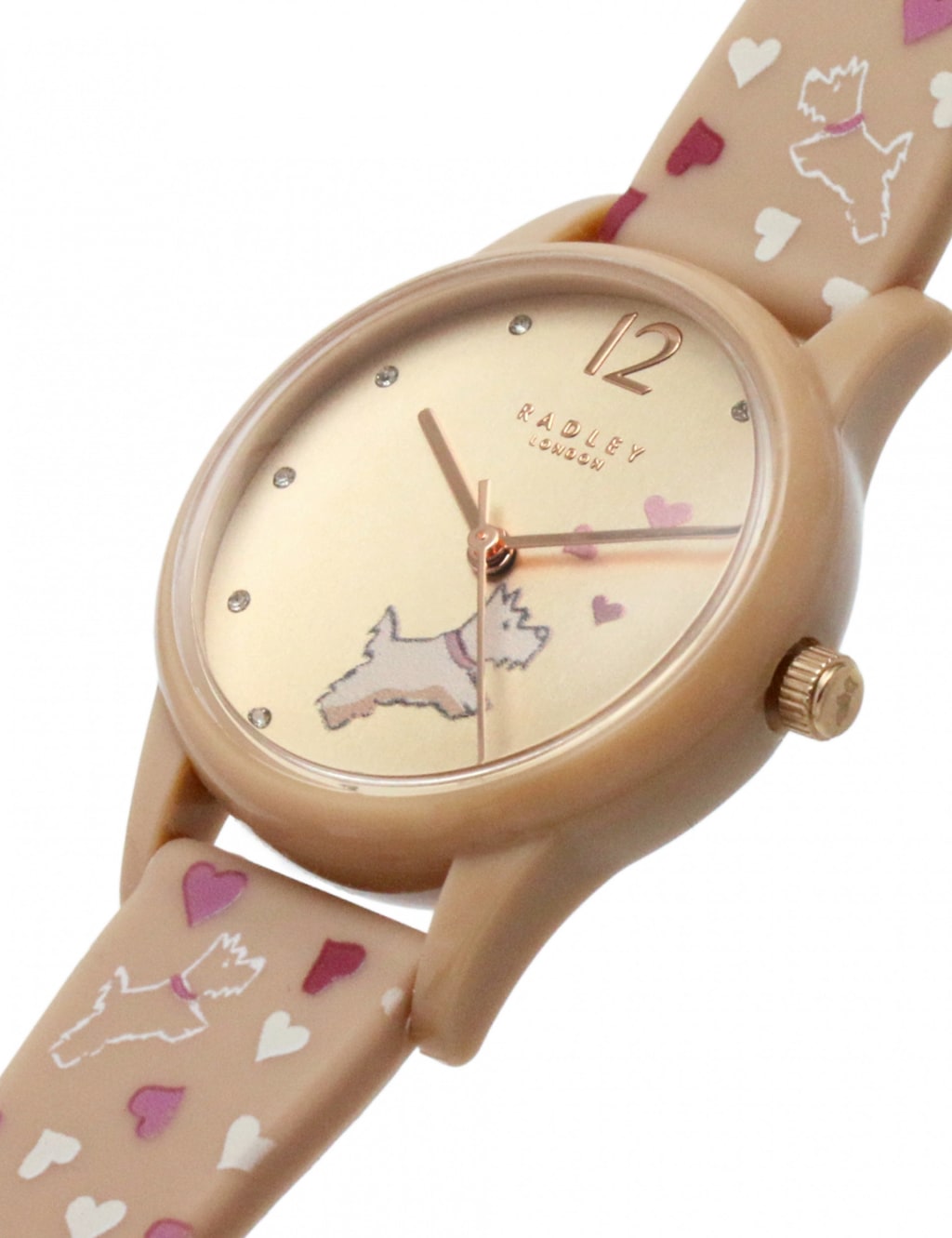 Radley Scottie Dog Pink Leather Watch | Radley | M&S