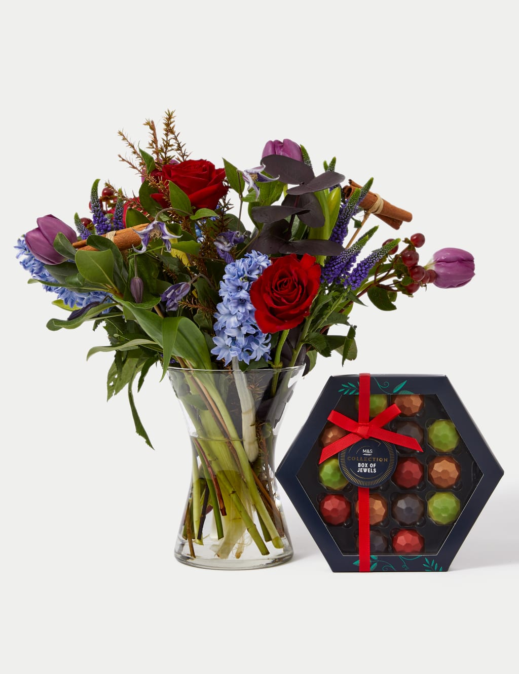 Red Rose & Tulip Bouquet with Chocolates | M&S