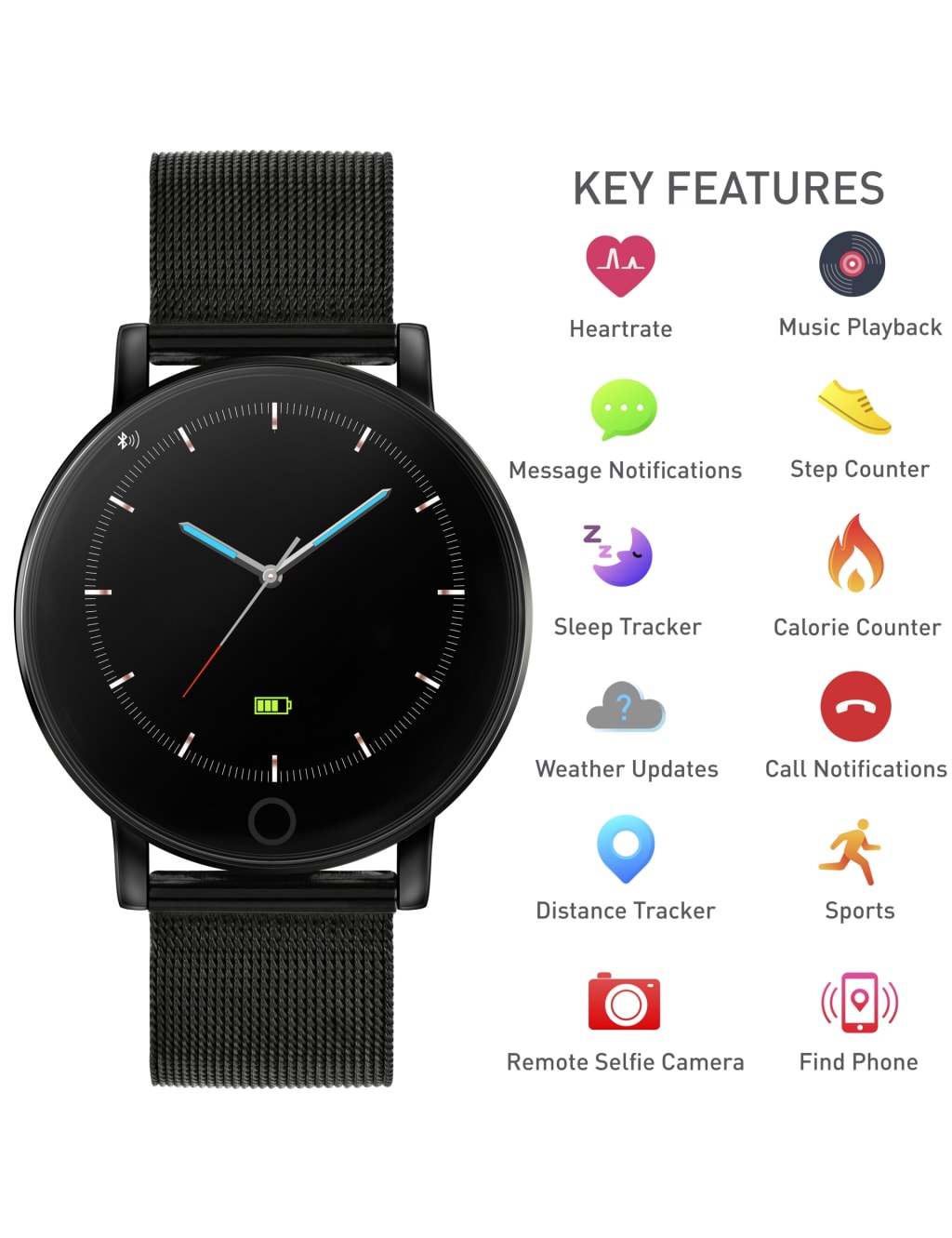 Reflex Active Series 5 Stainless Steel Smartwatch | Reflex Active | M&S