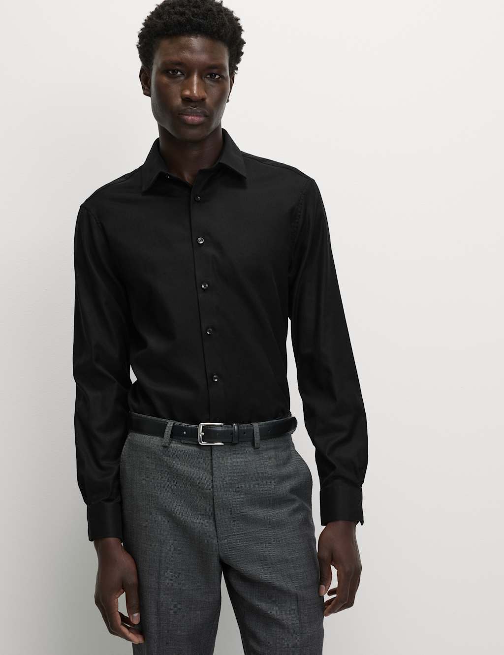 Regular Fit Easy Iron Luxury Cotton Twill Shirt | M&S SARTORIAL | M&S