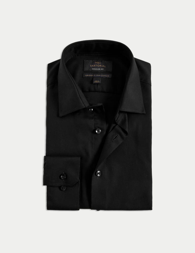 Regular Fit Easy Iron Luxury Cotton Twill Shirt | M&S SARTORIAL | M&S