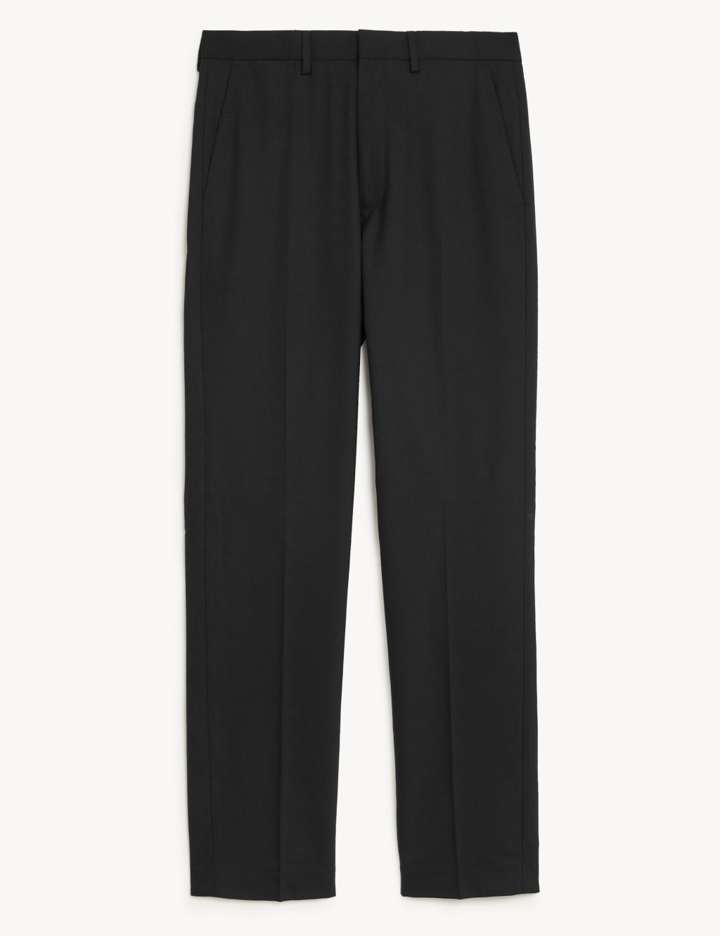 Regular Fit Wool Blend Flat Front Trousers | M&S Collection | M&S