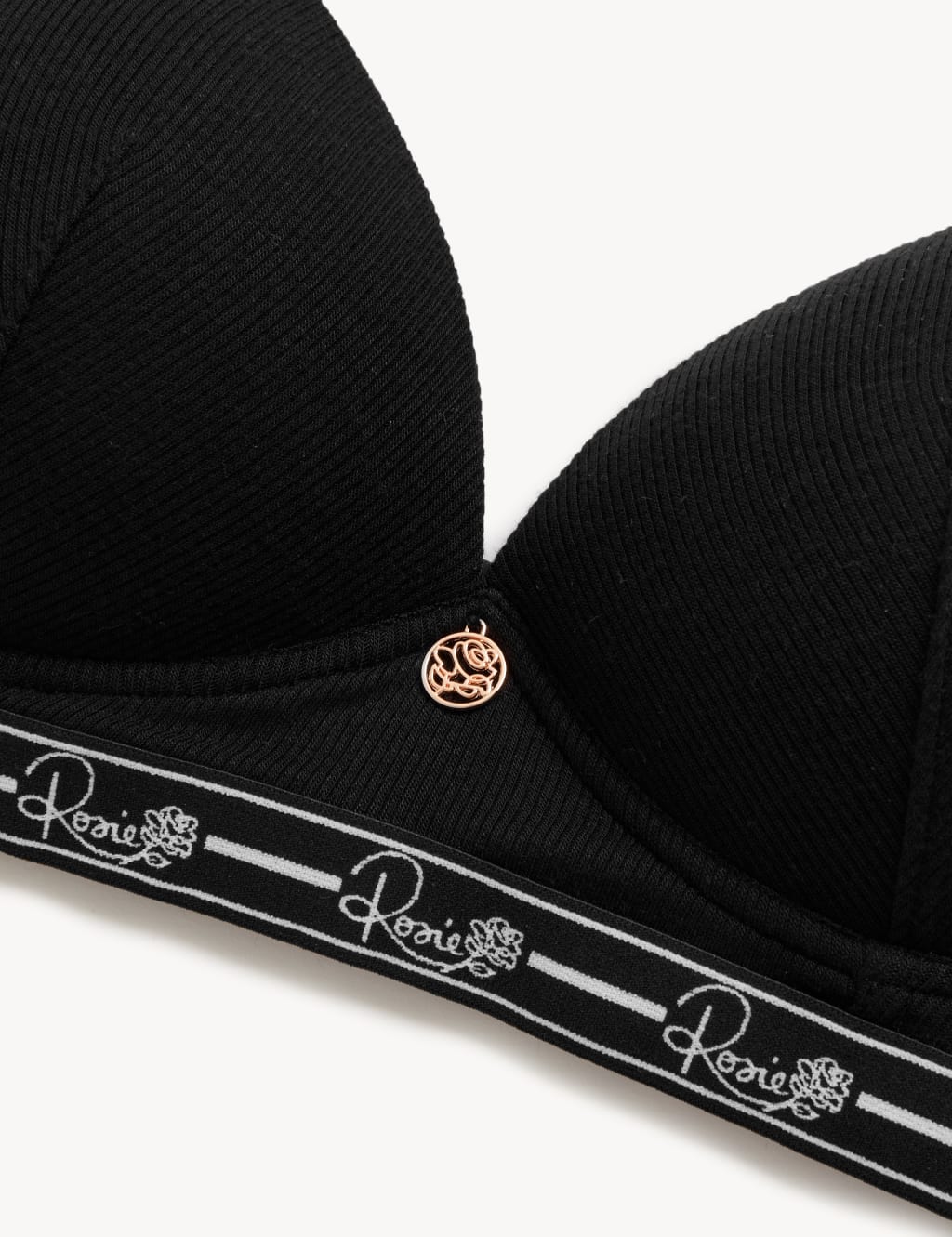 Ribbed Lounge Non-Wired Plunge Bra A-E | Rosie | M&S