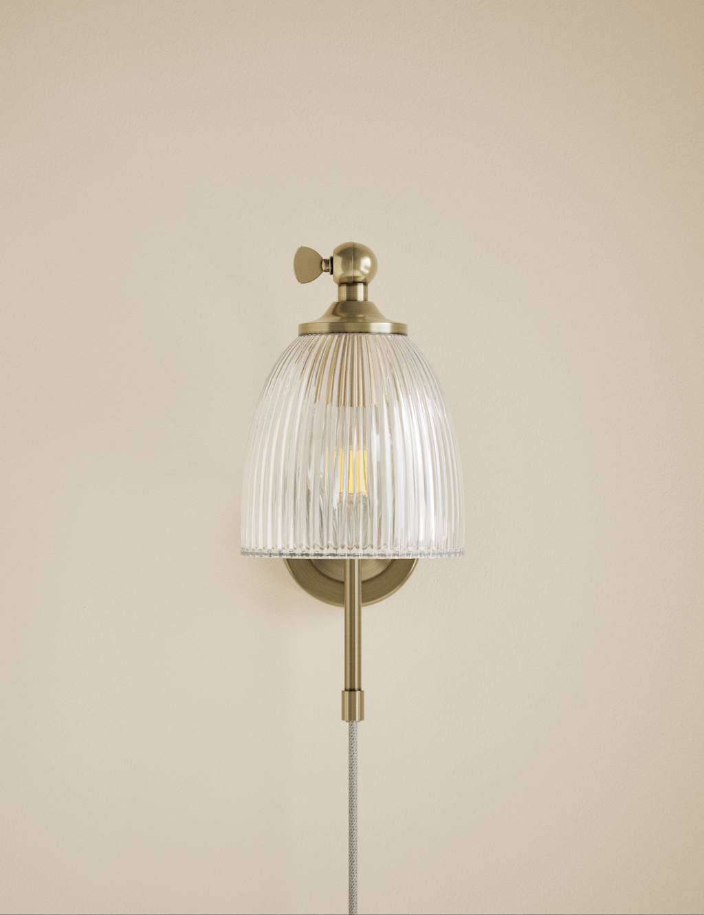 Ribbed Plug In Wall Light | M&S Collection | M&S