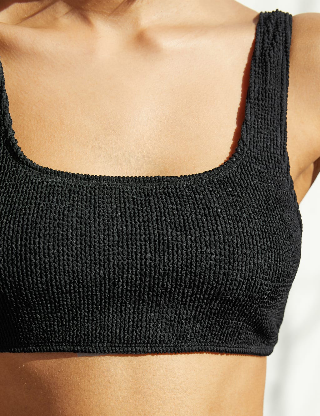 Ribbed Square Neck Bikini Top | Albaray | M&S