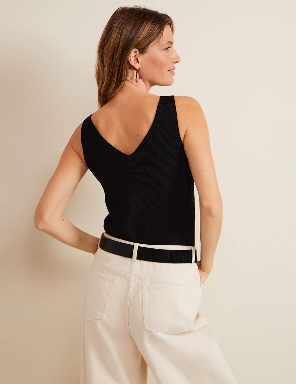 Ribbed V-Neck Cami Top | Phase Eight | M&S