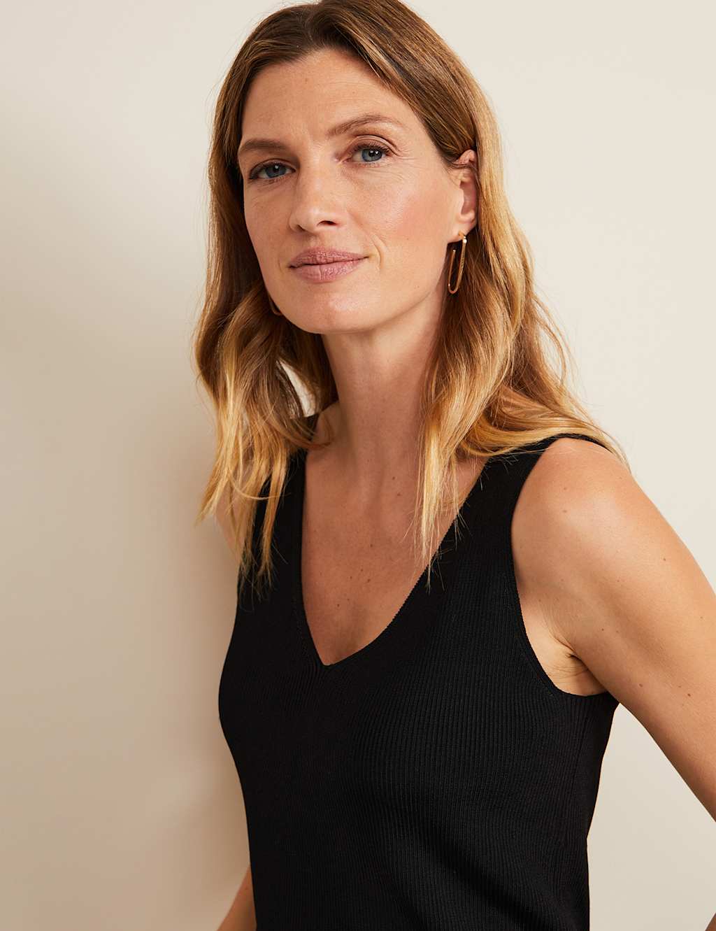 Ribbed V-Neck Cami Top | Phase Eight | M&S