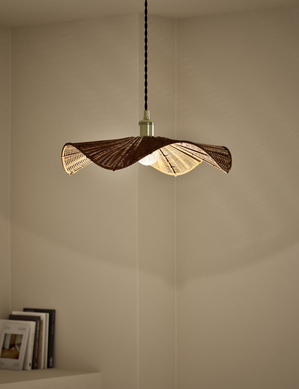 Rocco Rattan Easy Fit Ceiling Lamp Shade | M&S Collection | M&S