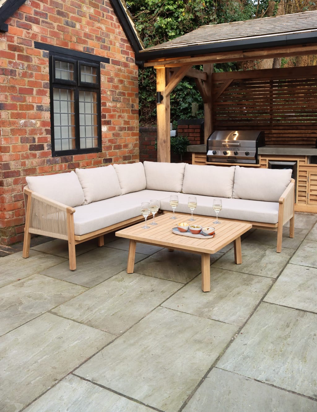 Roma 5 Seater Garden Corner Sofa Set | Royalcraft | M&S