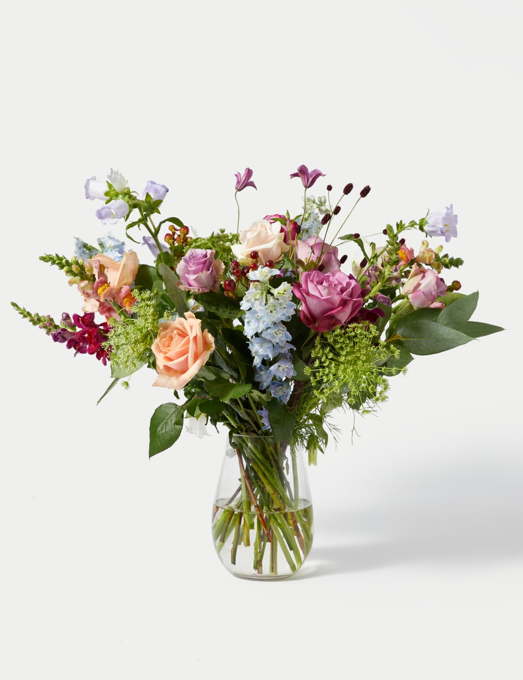 Rose, Delphinum & Hypericum Bouquet | M&S