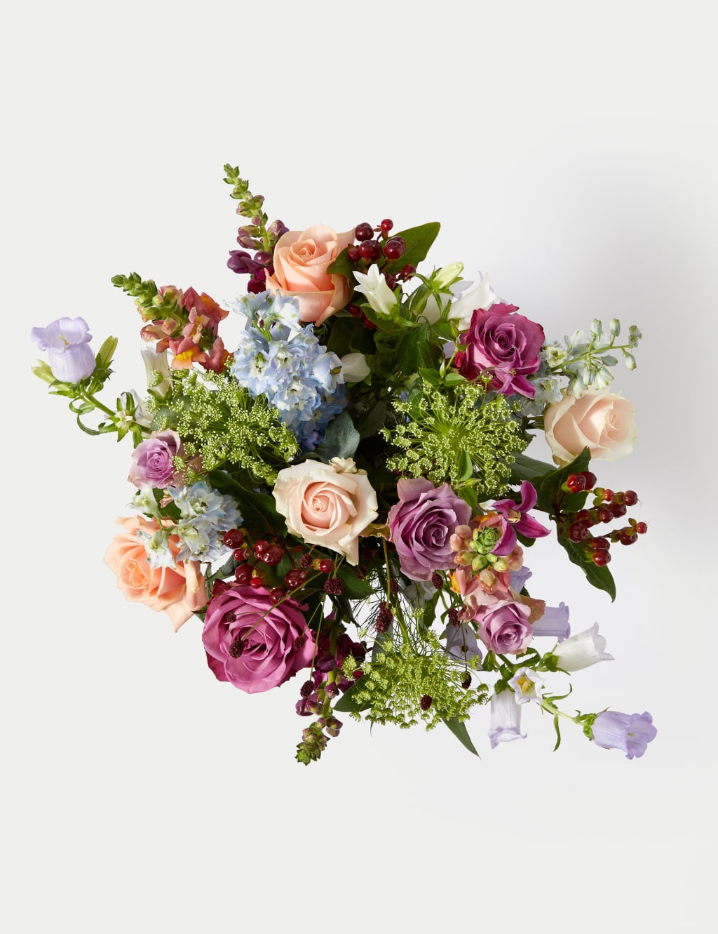 Rose, Delphinum & Hypericum Bouquet | M&S