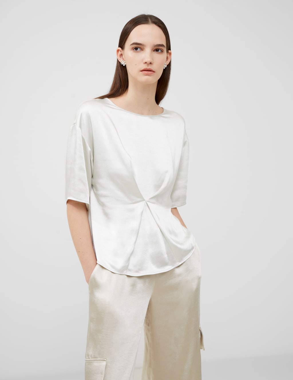 Round Neck Peplum Top | French Connection | M&S
