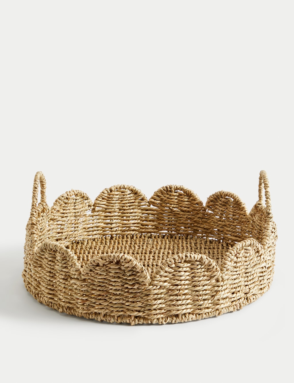 Round Seagrass Scallop Tray | M&S Collection | M&S