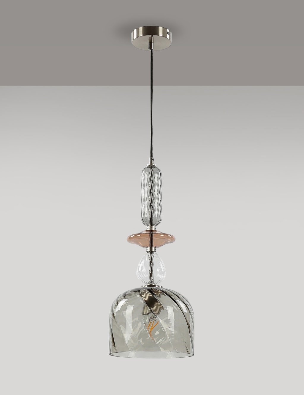 Ruby Glass Pendant Light | M&S Collection | M&S