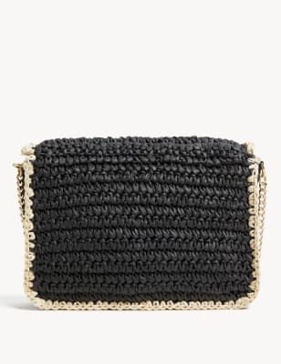 Straw Chain Strap Underarm Bag