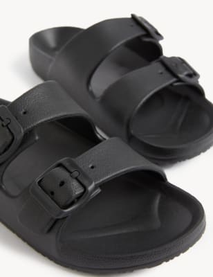 Buckle Footbed Sliders