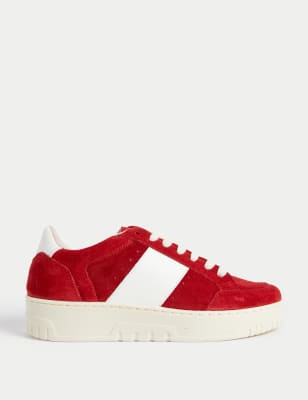Leather Lace Up Side Detail Trainers | M&S Collection | M&S
