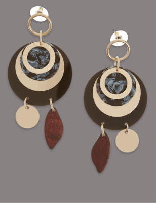 Multi Disc Drop Earrings | Autograph | M&S