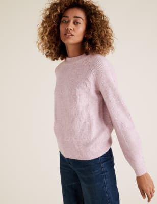 Ribbed Crew Neck Jumper