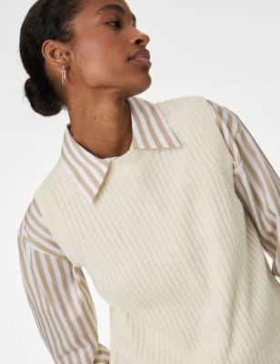 Merino Wool With Cashmere Knitted Vest | M&S US