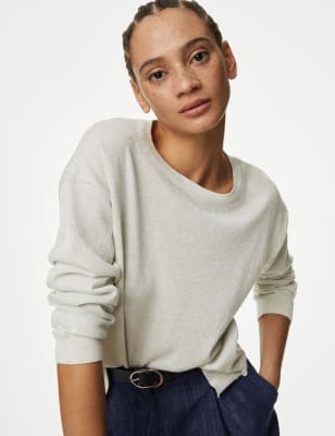 Sparkly Crew Neck Jumper Mands Us