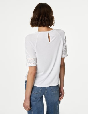 Jersey Lace Insert Top