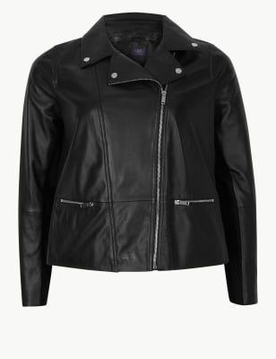 CURVE Leather Biker Jacket | M&S Collection | M&S