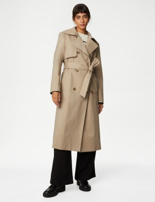 Cotton Rich Belted Longline Trench Coat
