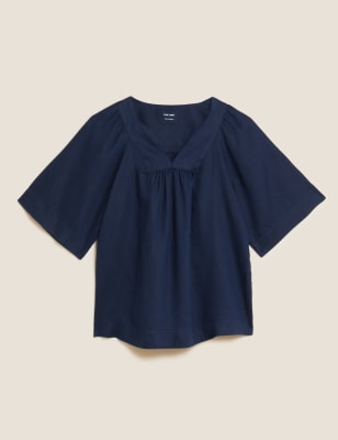 Women’s Navy Shirts & Blouses | M&S