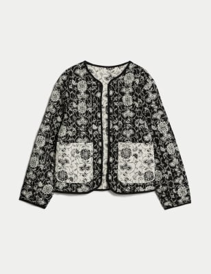 Pure Cotton Printed Quilted Jacket