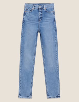 High Waisted Slim Straight Leg Jeans | M&S Collection | M&S