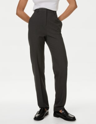 Straight Leg Trousers with Stretch