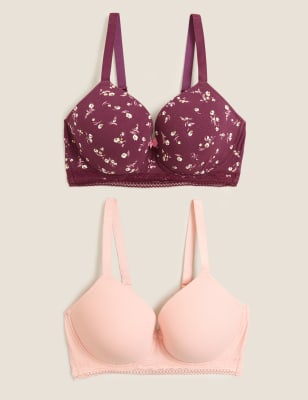 2pk Full Cup Non-Wired Padded Bras