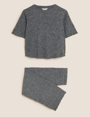 Ribbed Pyjama Set | M&S Collection | M&S
