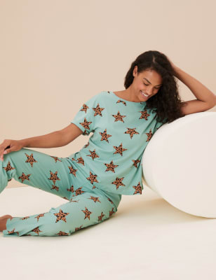 Pure Cotton Star Print Pyjama Set