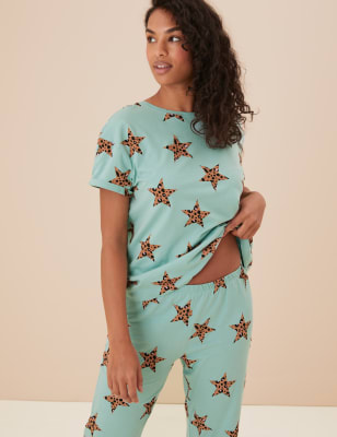 Pure Cotton Star Print Pyjama Set