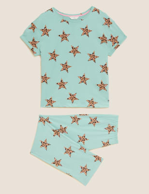 Pure Cotton Star Print Pyjama Set
