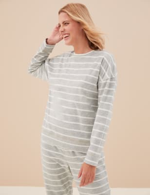 Fleece Striped Pyjama Set
