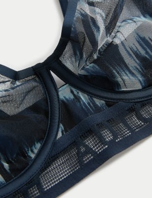 Tivoli Printed Mesh Wired Full Cup Bra
