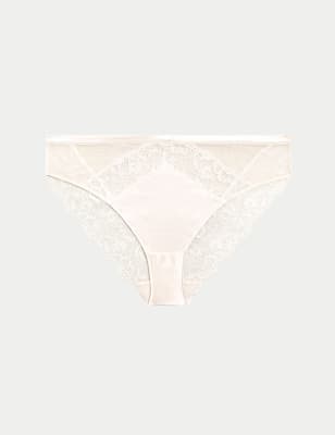 Silk And Lace High Leg Knickers Rosie Mands